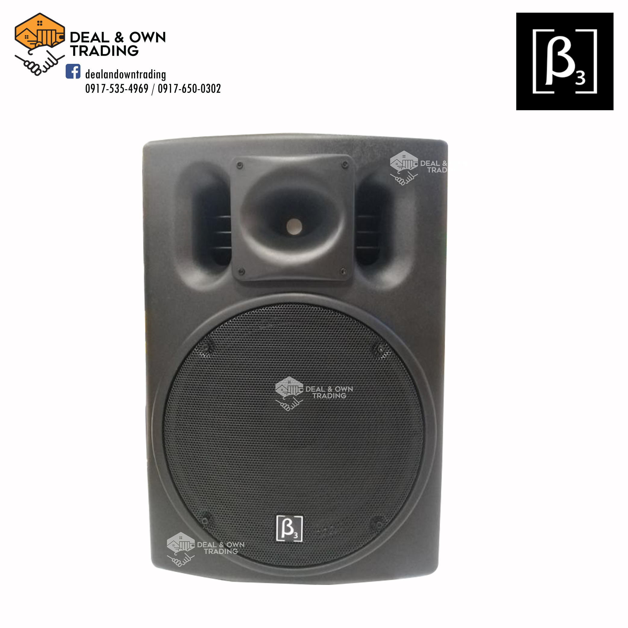 Beta Three B3 U15A 15inch 400W 2 Way Full Range Powered Loudspeaker ...
