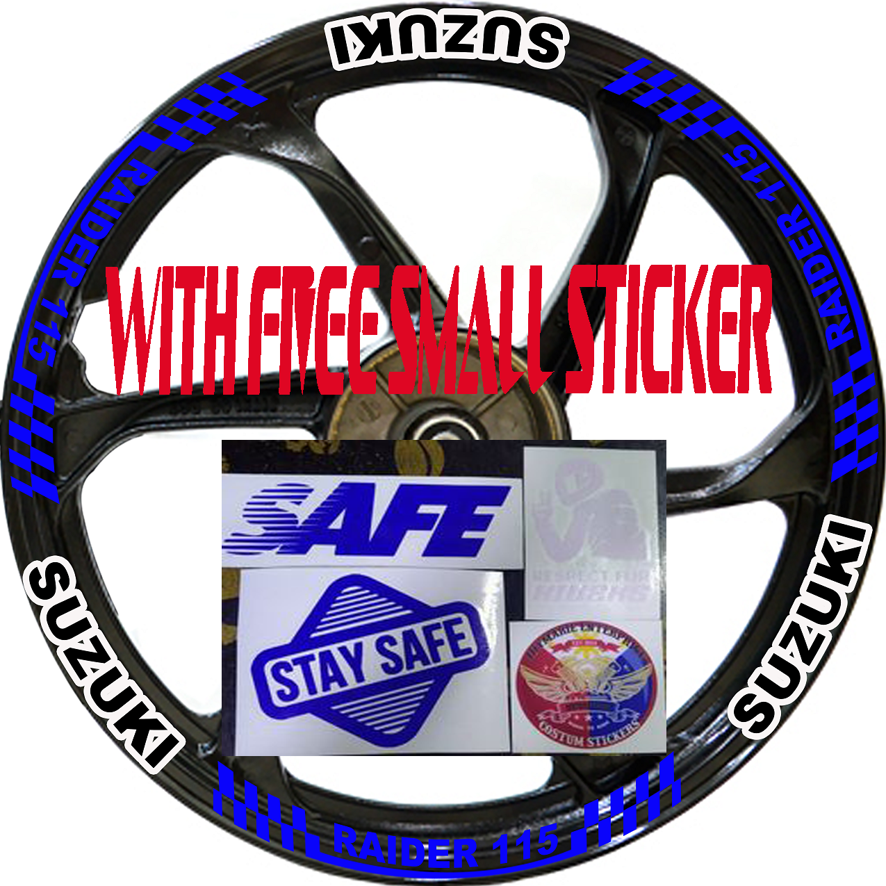 suzuki raider 115 racing mags decal good for 2 mags with free ramdom ...