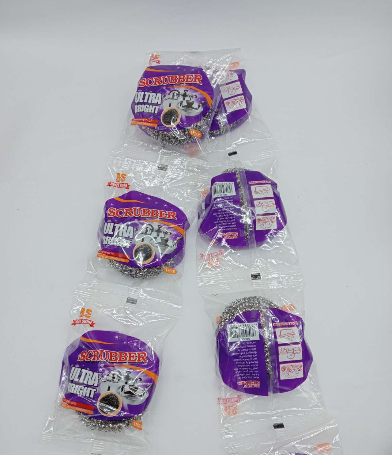 Kitchen Steel Wool Round Stainless Steel Wool kitchen scouring 6pcs ...