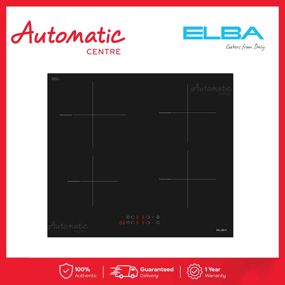 Elba E 604 040 60cm Hob with 4 Induction Cooking Zones and Booster Function | Lazada PH