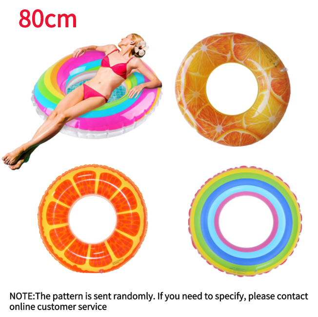 Inflatable Rainbow Swimming Ring Adult Rainbow Swimming Ring | Lazada PH