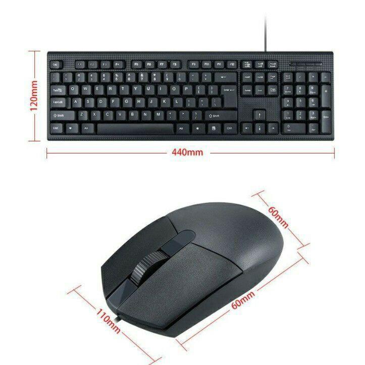Gerou Monsy Mouse And Keyboard Bundle With Wired Keyboard Office Simple ...