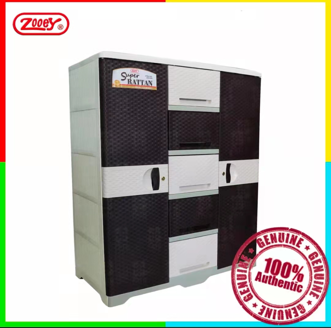 SRN-2009 Zooey Super Rattan Dual Cabinet/Wardrobe/Clothes Organizer ...