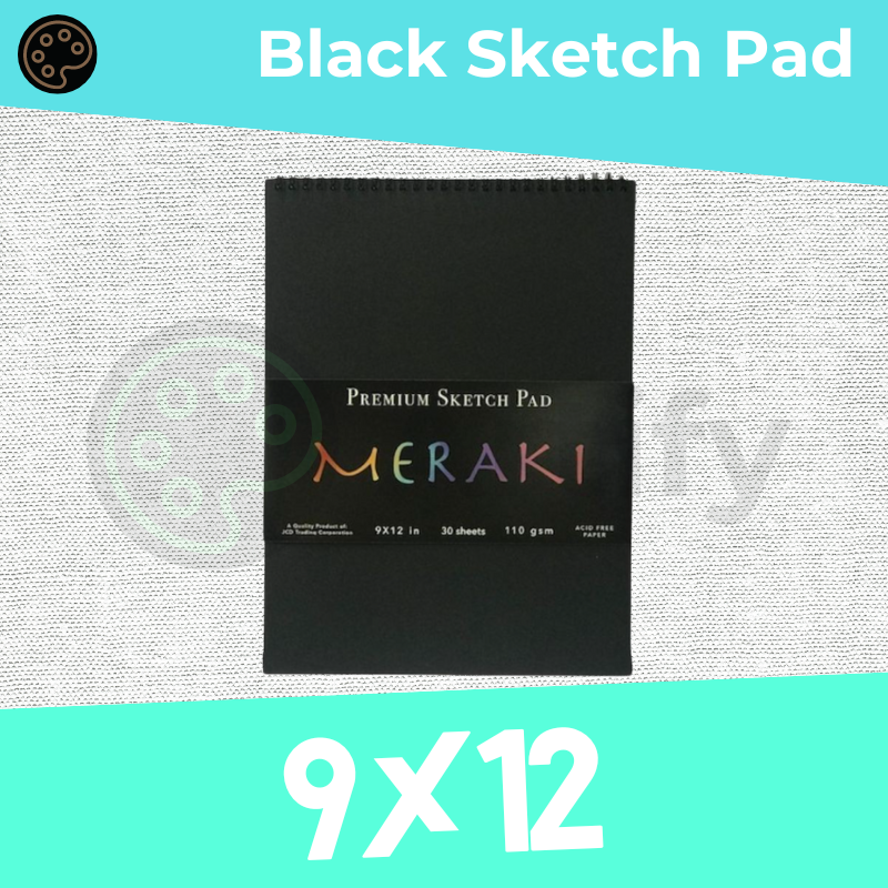 Meraki Black Sketch Pad Black Notebook For Scrapbook Drawing/ Premium ...