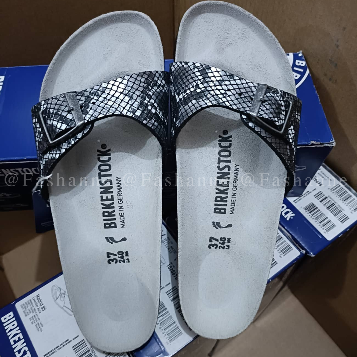 Birkenstock Madrid Birko-flor Micro Fibre Python Black | Lazada PH