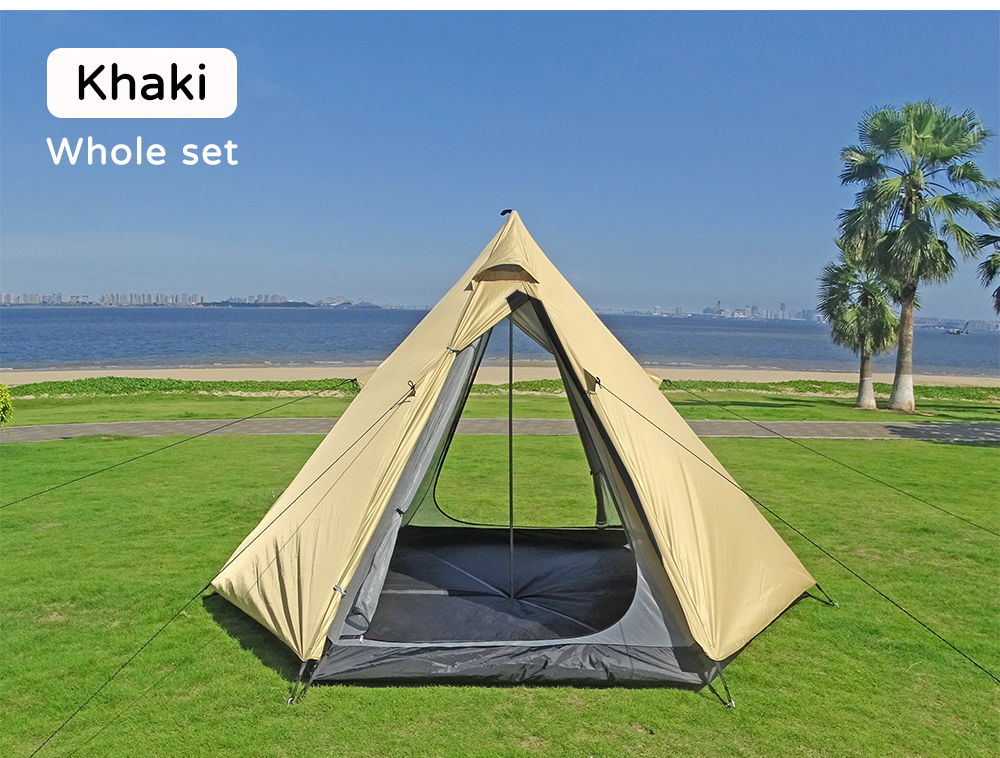 Ultralight Pyramid Tent 4 person Outdoor Camping Complete Teepee Tent ...