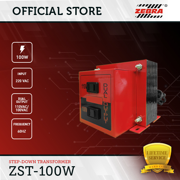 ZEBRA 100W Step Down Transformer Input Voltage: 220VAC, Dual Output ...