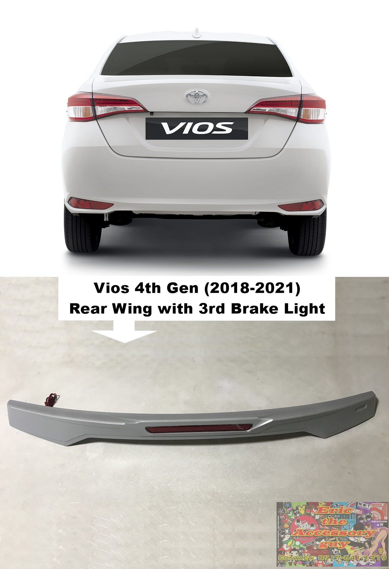 Vios Gen 4 Rear Wing Spoiler (2018-2021) | Lazada PH