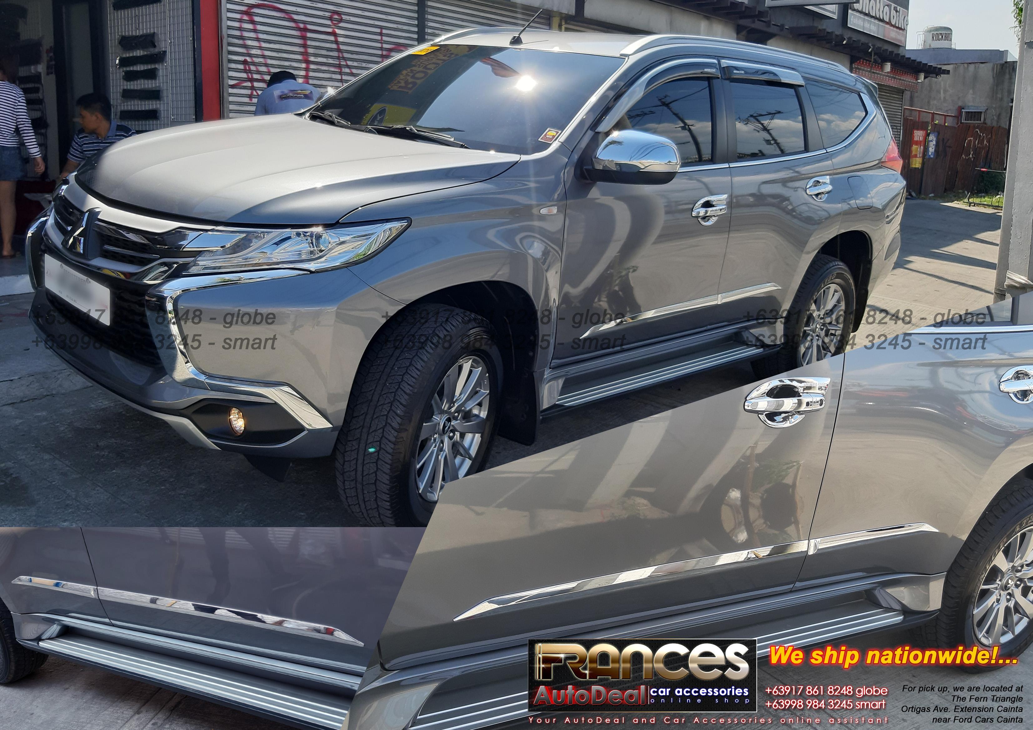 Mitsubishi Montero Sport 2016-2024 Slim Chrome Side Door Cladding ...