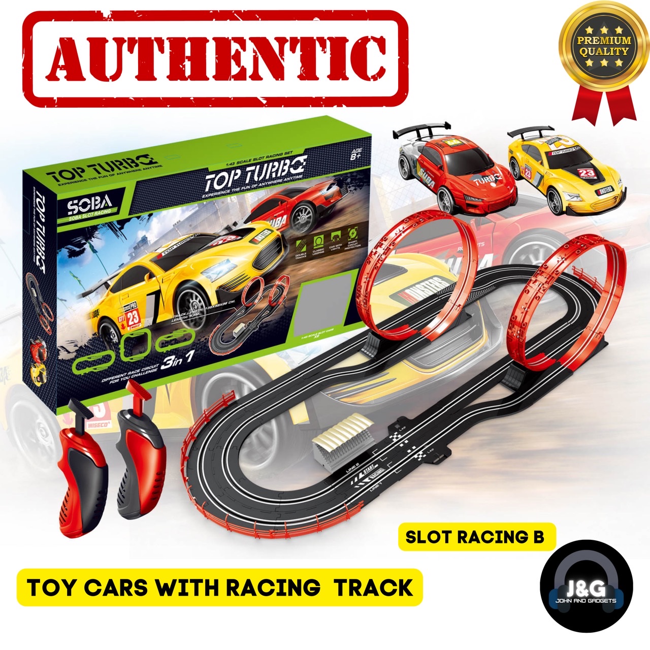 TOP TURBO Slot Racing Cars for Kids Race Cars with Race Track Set ...