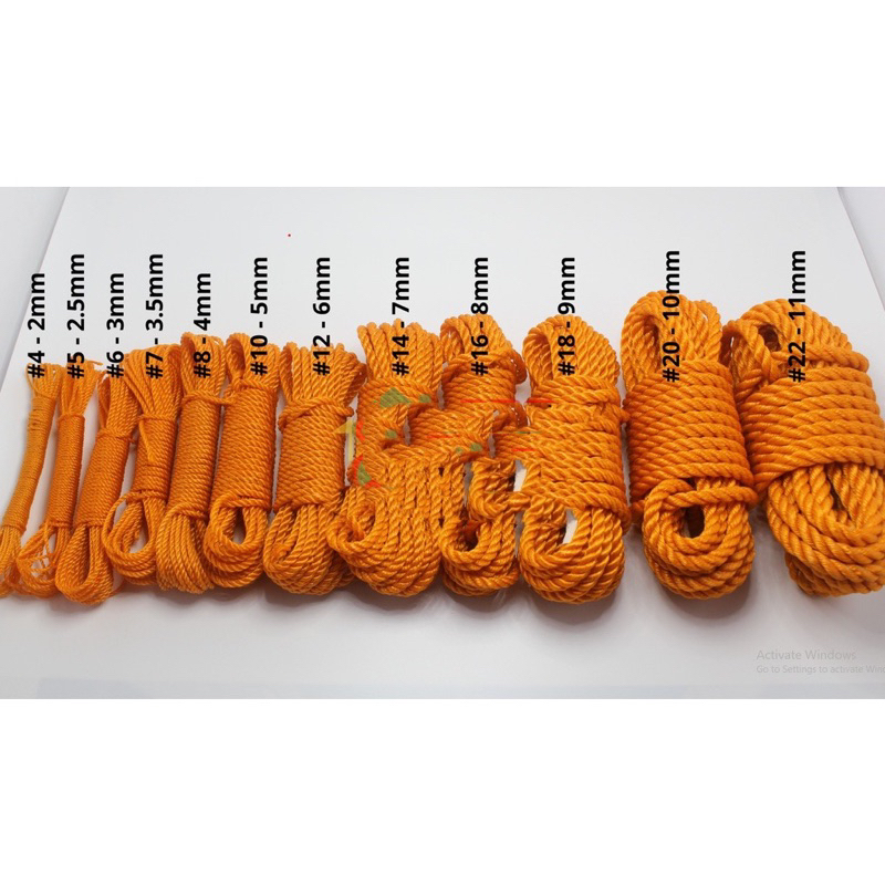 Customized Cut Nylon Rope (Price is per 10 meters) (Lubid / Tali) 6, 7 ...