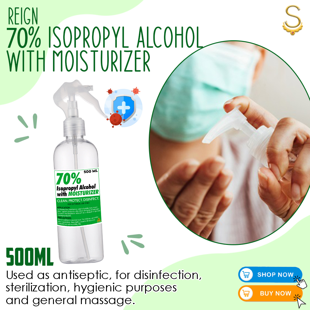 Reign 70% Isopropyl Alcohol with Moisturizer 500ml Sanitizer ...