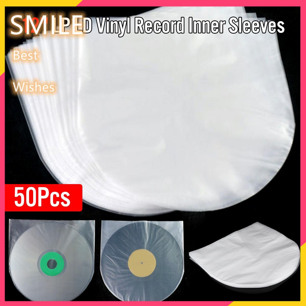 50 Pack Anti-Static Clear Plastic Cover Inner Sleeve for 12" LP LD ...