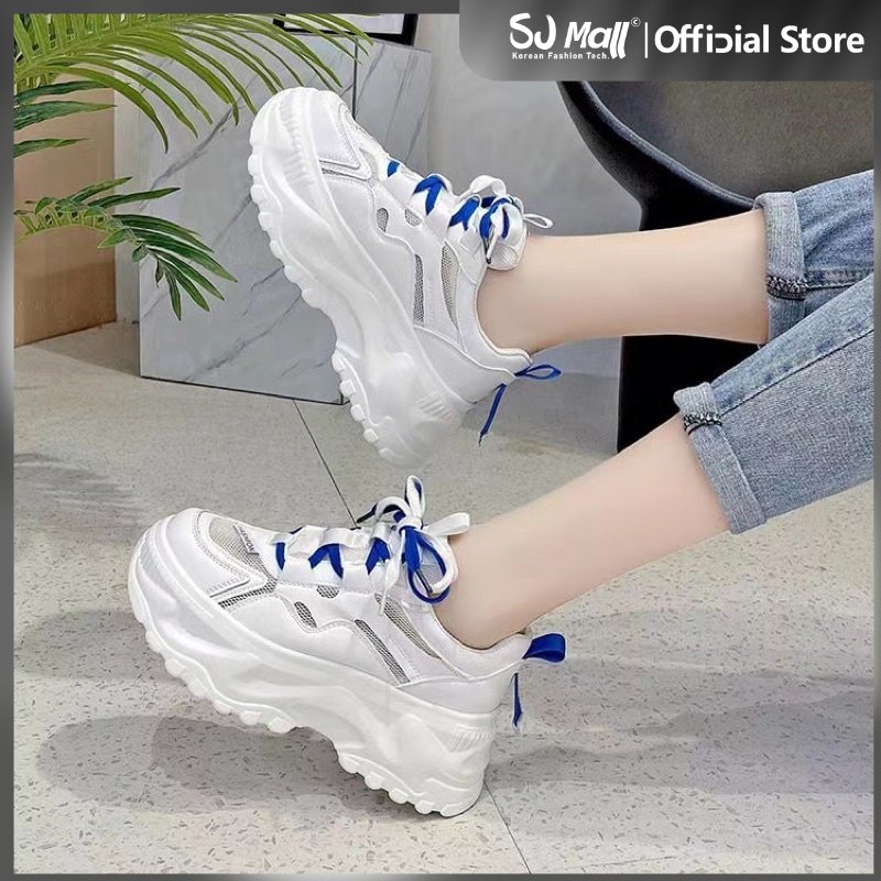 Korean Chunky High Cut Fashion White Rubber sneakers for women | Lazada PH