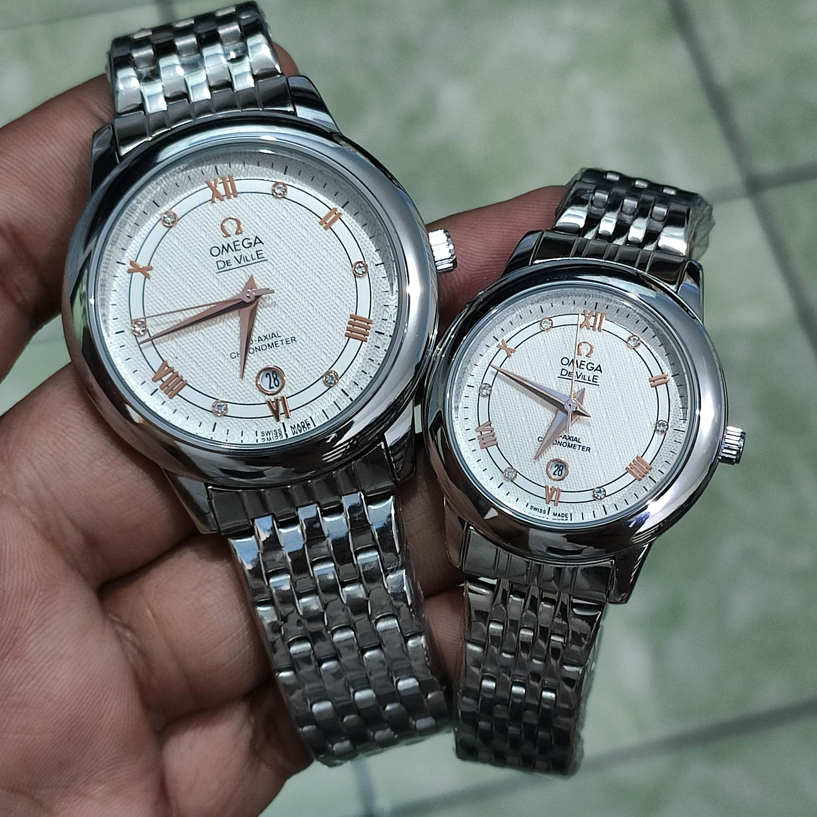 1pair De Ville O.M.E.G.A Couple Automatic.Hand Analog Classic Watch ...