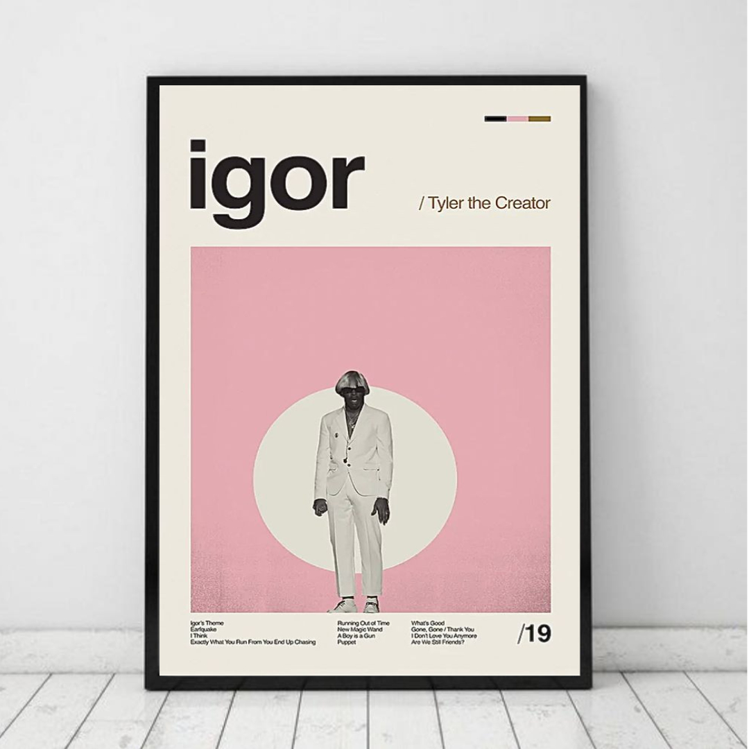 Igor tyler the creator artist album wall poster A3 A4 size in glass ...