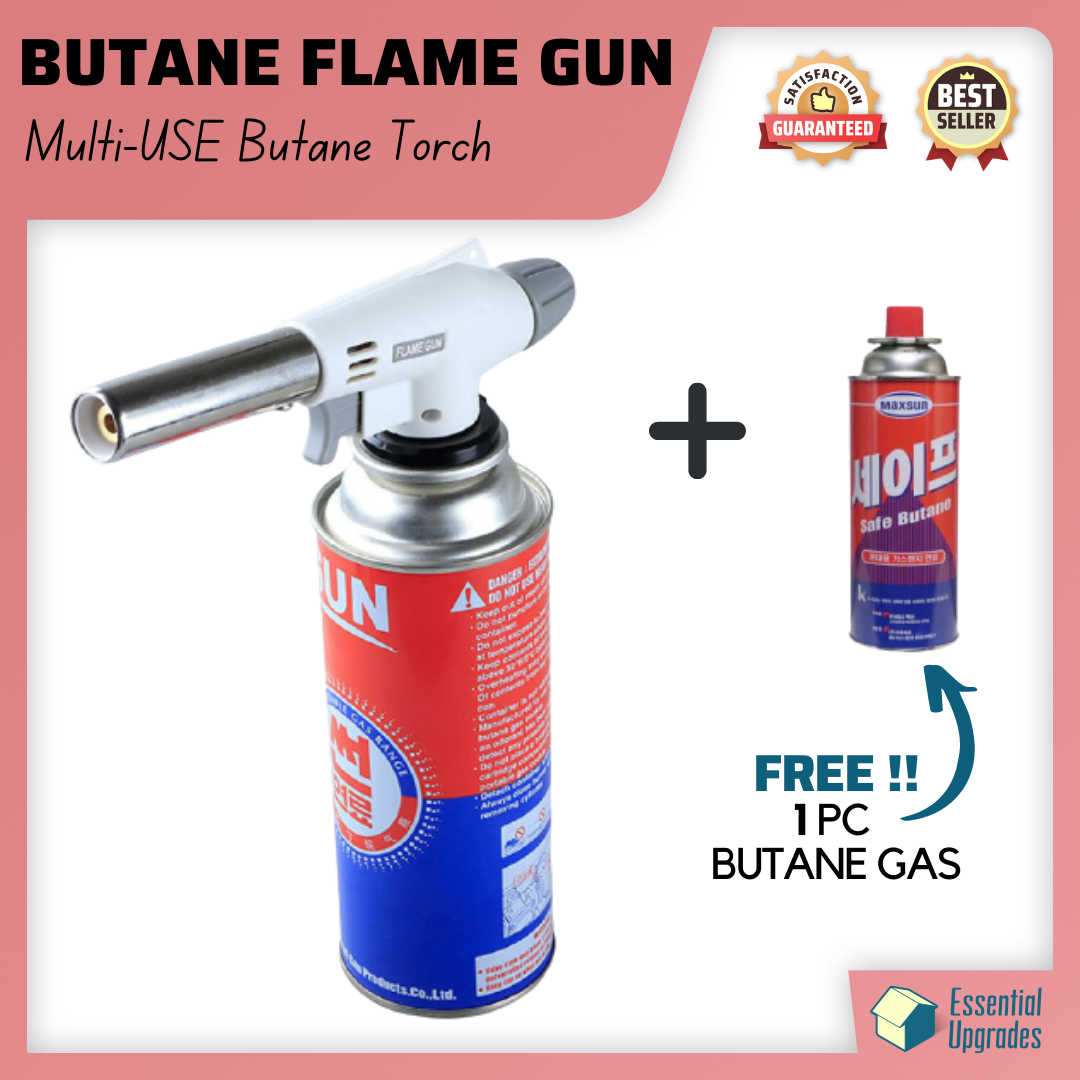 Butane Flame Gun Torch Kitchen Blow Torch l FREE 1PC BUTANE GAS l ...