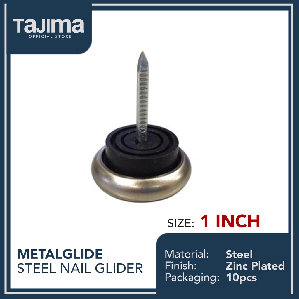 Steel Nail Glider for Furniture Chair Table Leg Feet Protection (10 pcs ...