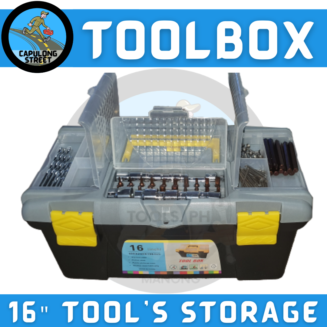 Capulong Street Toolbox 16 Inches Grey Tools Storage | Lazada PH