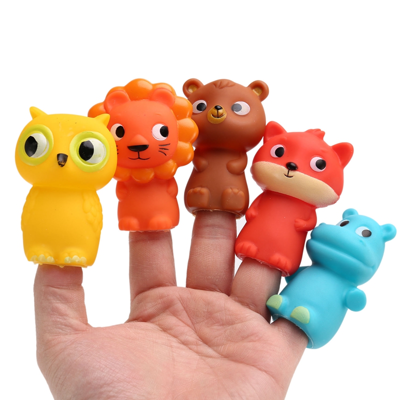 【Ready stock】Finger Puppets for Children and Babies 5 Farm Animals Doll ...