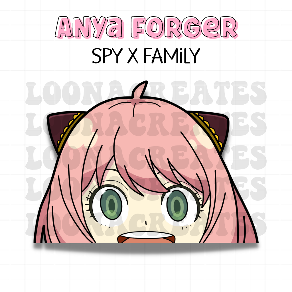 Anya Forger Peeker Sticker | Spy x Family | Waterproof Vinyl Stickers ...