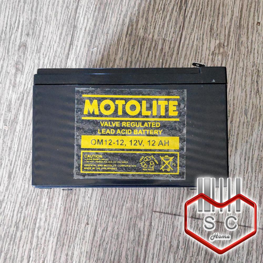 Motolite OM12-12 Rechargeable Battery 12V 12AH Valve Regulated Lead ...