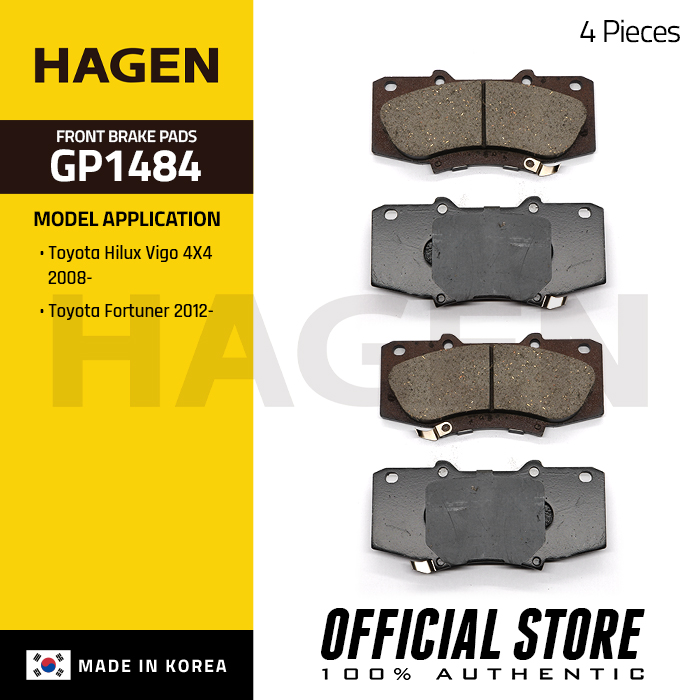 Hagen by Hi-Q Ceramic Brake Pads for Toyota Hilux Vigo 4x4, Fortuner ...