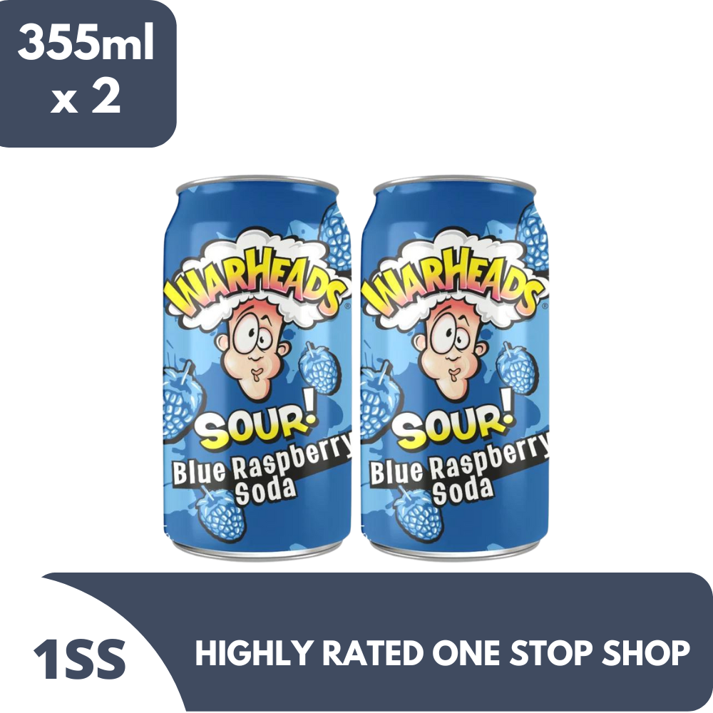 Warheads Sour Blue Raspberry Soda 355ml x 2 | Lazada PH