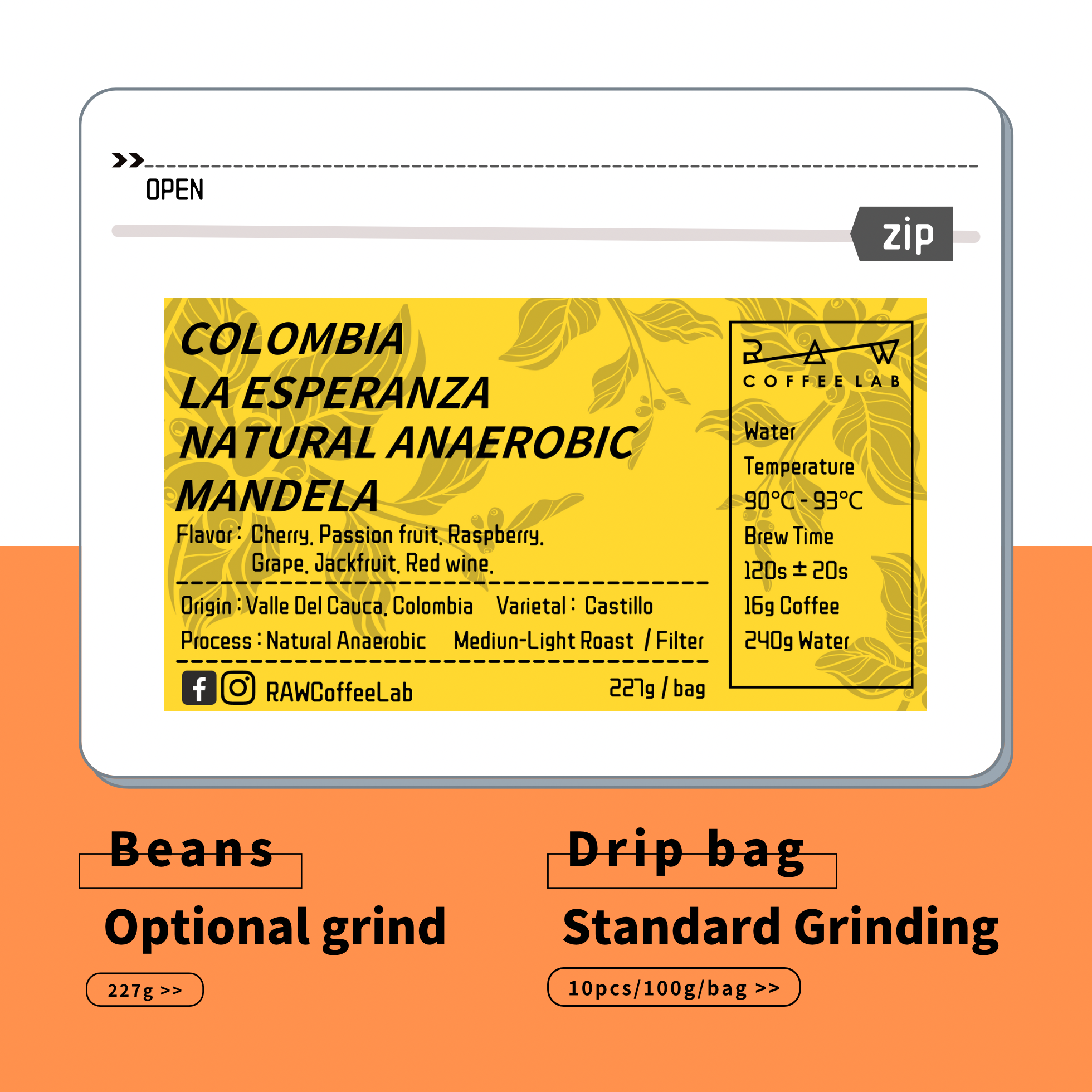 Colombia La Esperanza Mandela Natural Anaerobic fresh roast specialty ...