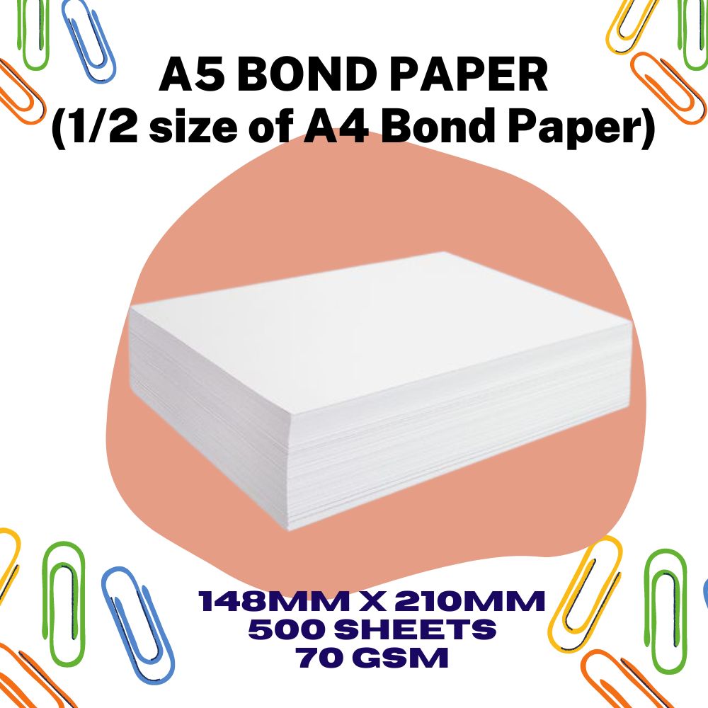 A5 Bond Paper (1/2 A4 Size) (500 pcs) | Lazada PH