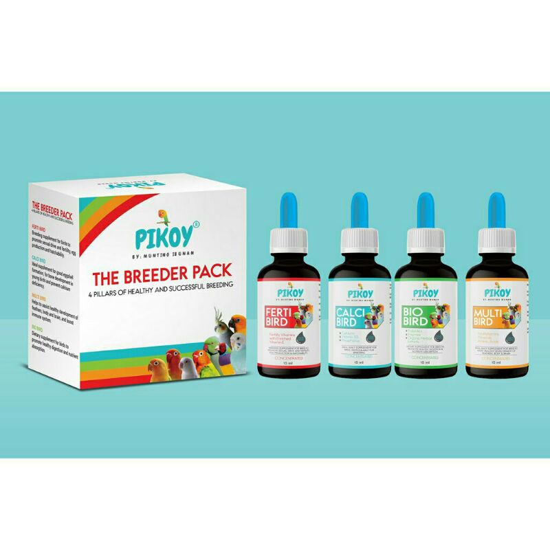 PIKOY THE BREEDER PACK SET OF FERTI BIRD CALCI BIRD MULTI BIRD AND BIO ...