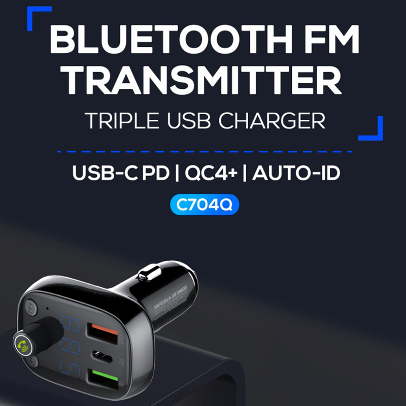 LDNIO C704Q 36W USB Car Type-C Mp3 Player Bluetooth Fast Charger ...