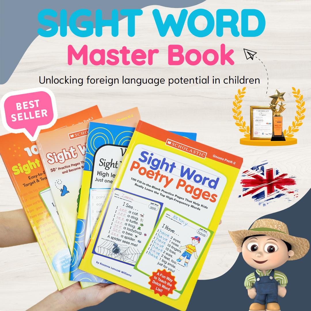 Sight Word Master Book for Kids English Educational Unlocking Foreign ...