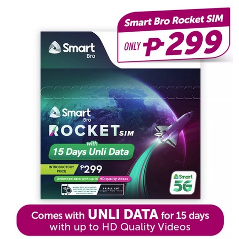 SMART Rocket Sim UNLI Internet for 15days | Lazada PH