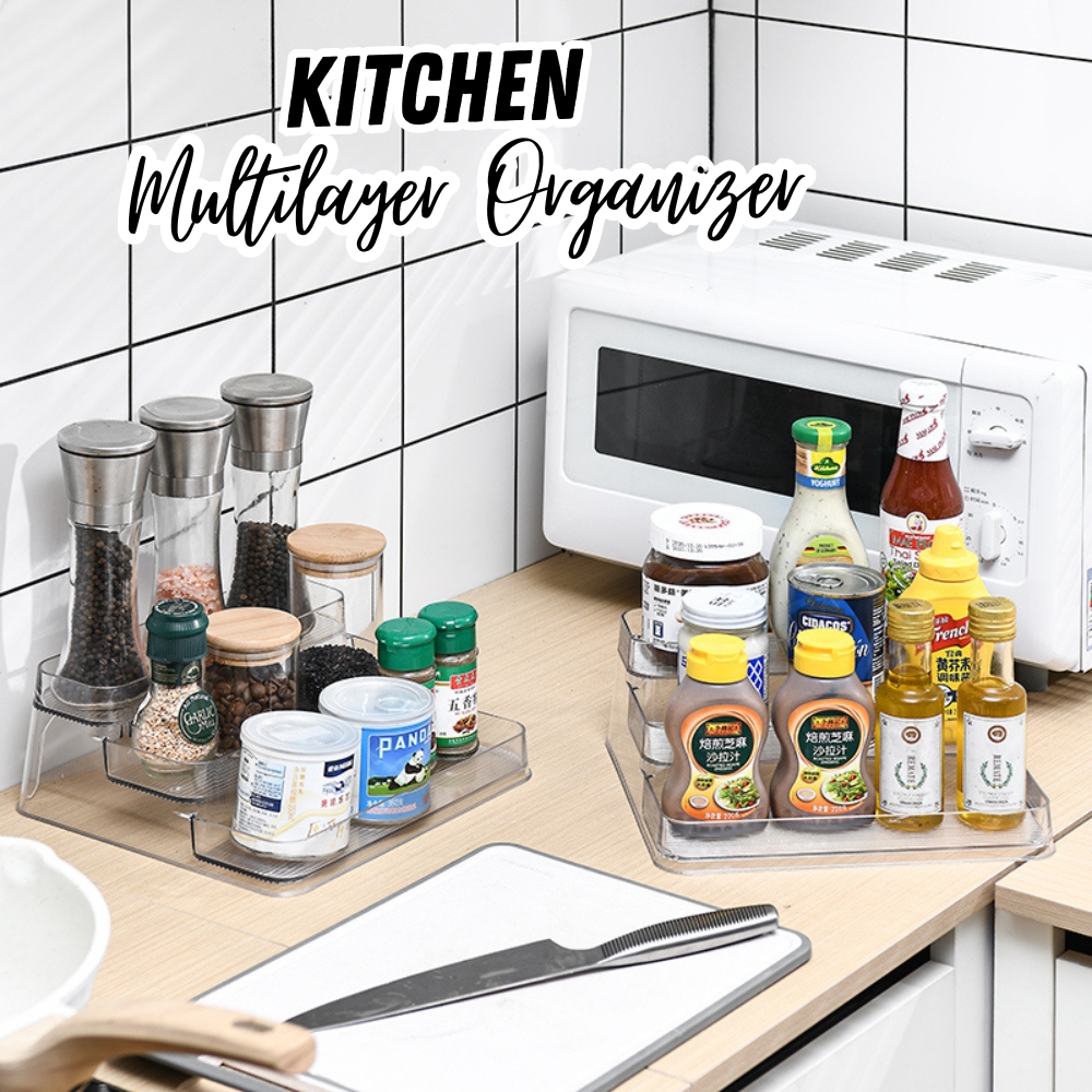 Locaupin Kitchen Multi-layer Storage Organizer Condiments Rack ...