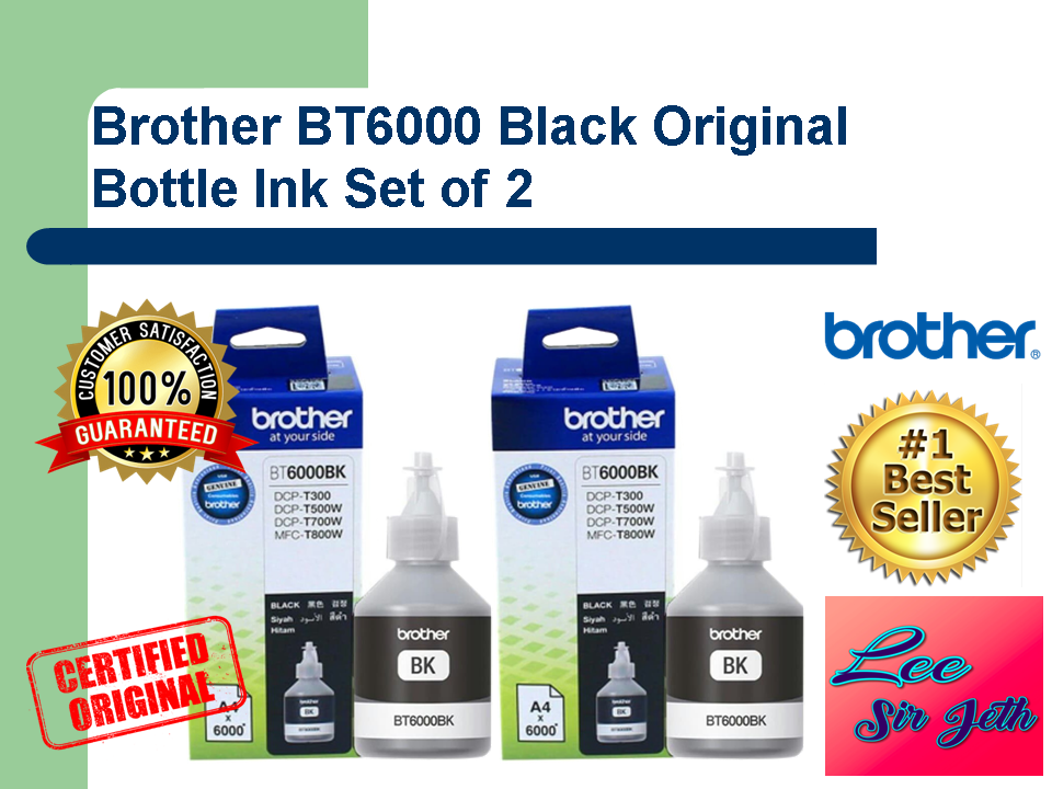 Brother BT6000 Black Original Ink Bottle SET OF 2 | Lazada PH