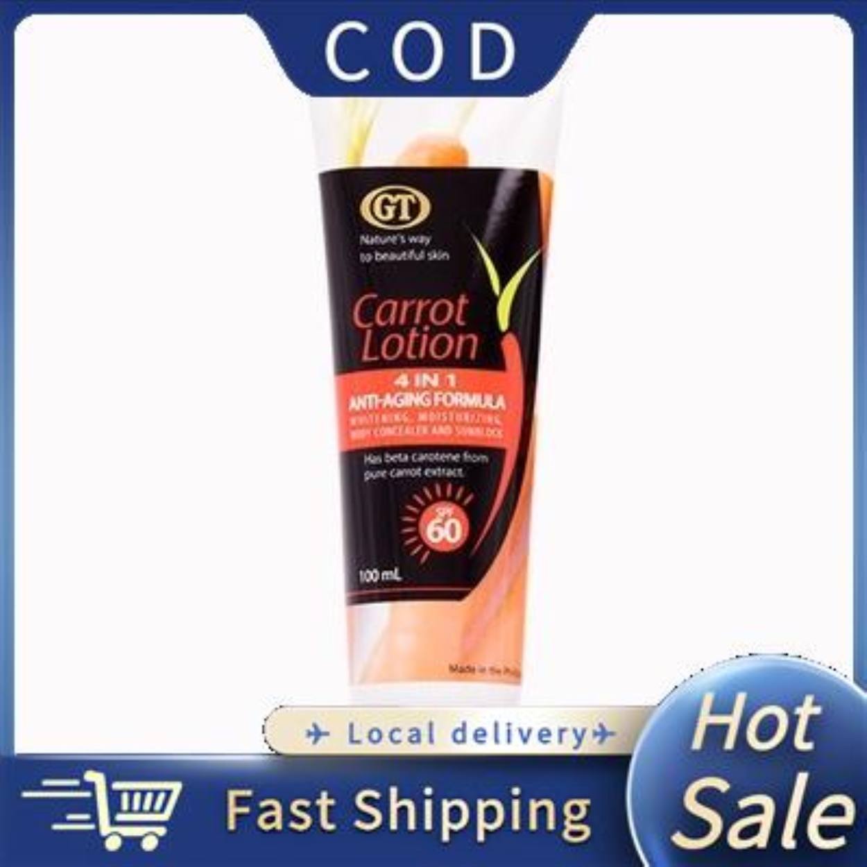 Local delivery 】 [ONHAND] 4-in-1 Carrot Lotion SPF60 ml / 120 grams ...