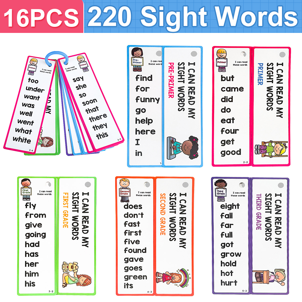 220 Dolch Sight Words Flashcards English Words Vocabulary Educational ...