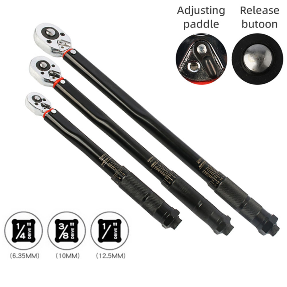 1/4 3/8 1/2 Torque Wrench 5-210 N.m Ratchet Adjustable Spanner Key Kit ...