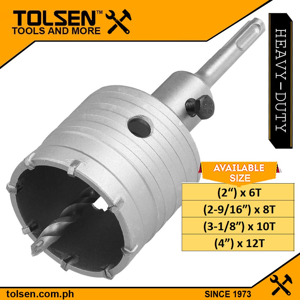 Tolsen Heavy Duty Hole Core Bit (50mm | 65mm | 80mm | 100mm) For ...