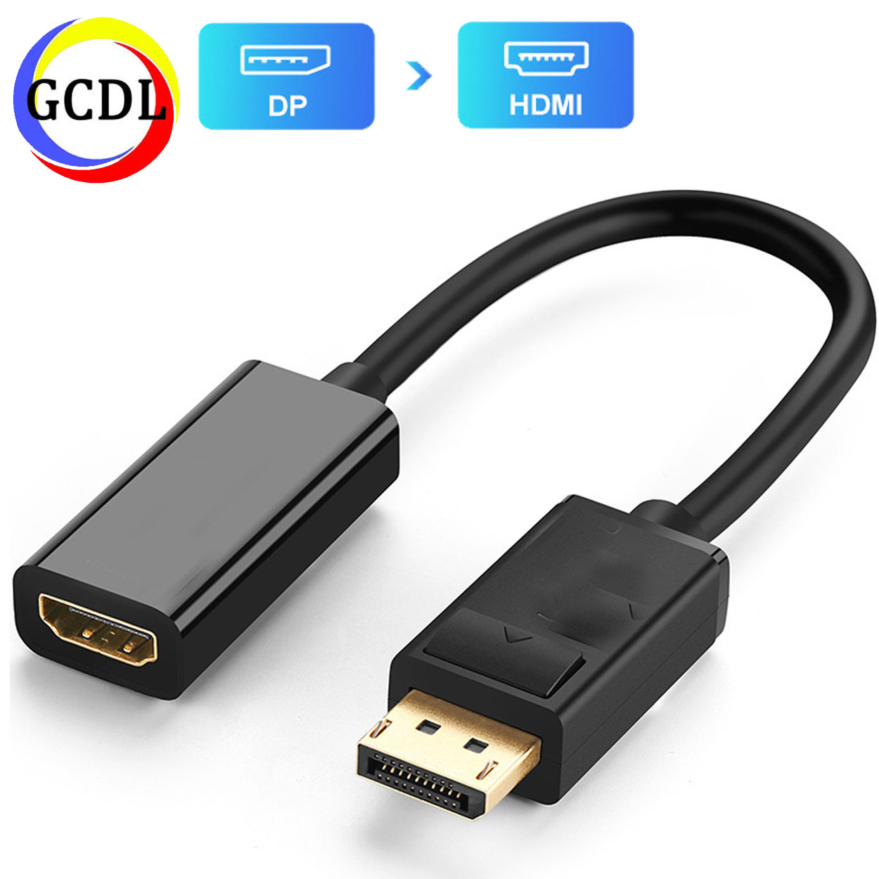 Displayport DP to HDMI Adapter 1080P Display Port Cable Converter For ...