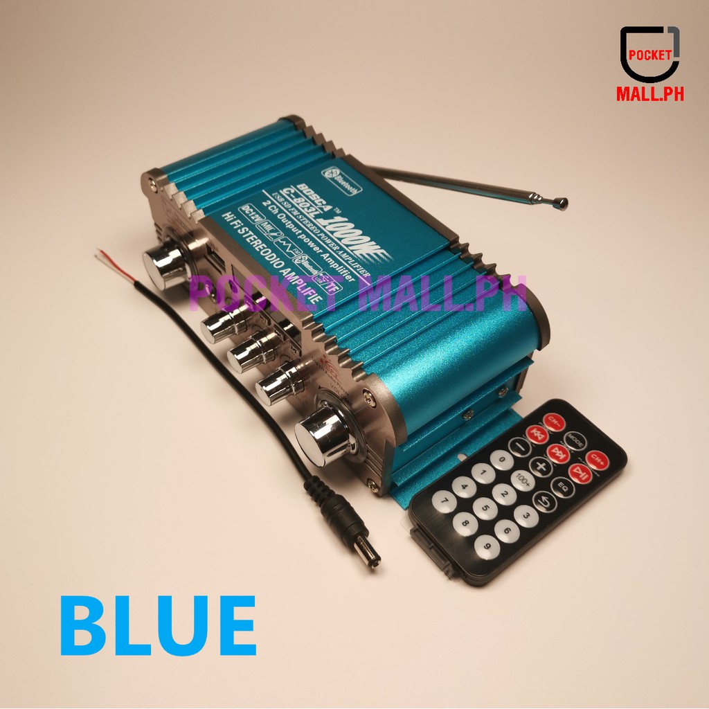 BOSCA 1000W WITH Bluetooth 2 Channel Output Power Amplifier USBSDFM ...