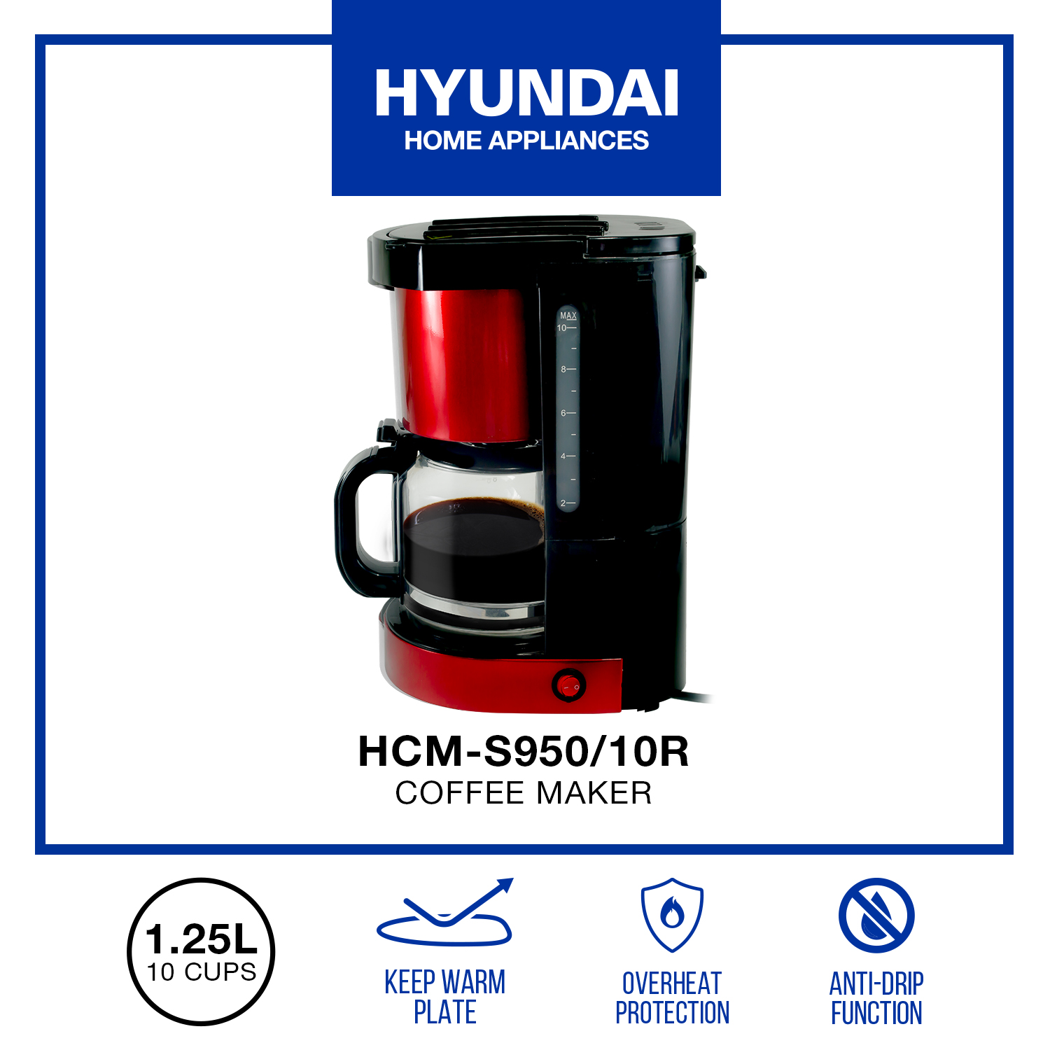 Hyundai 1.25L Coffee Maker | Lazada PH