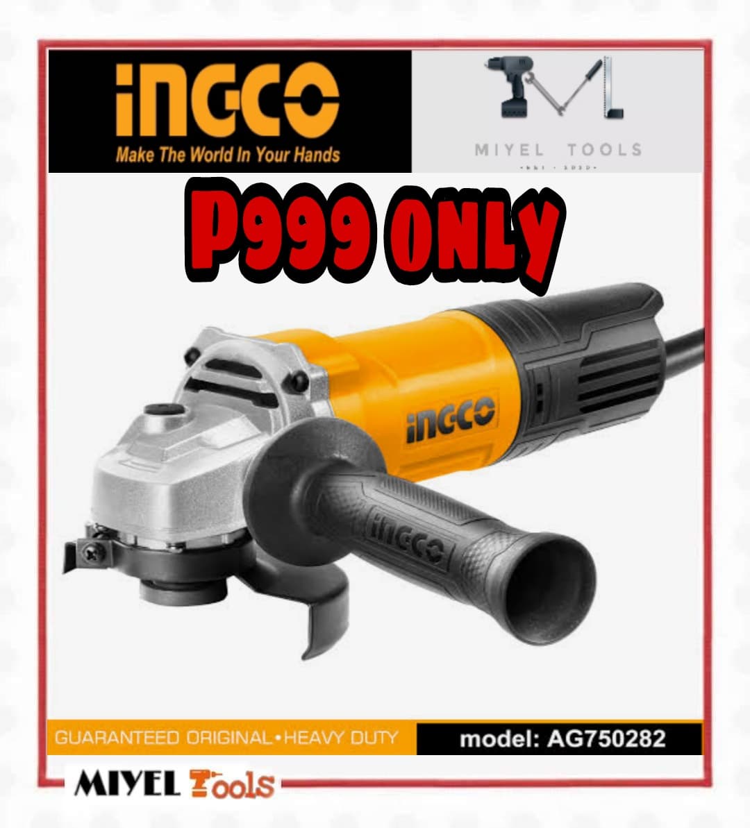 INGCO INDUSTRIAL Angle Grinder 750W AG750282 | Lazada PH