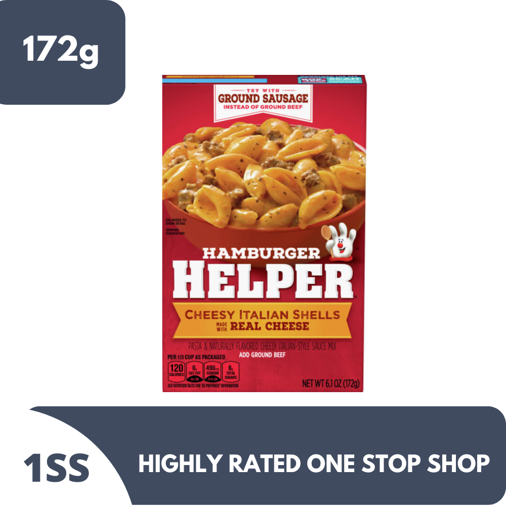 Hamburger Helper Cheesy Italian Shells 172g (Exp May 24, 2023) | Lazada PH
