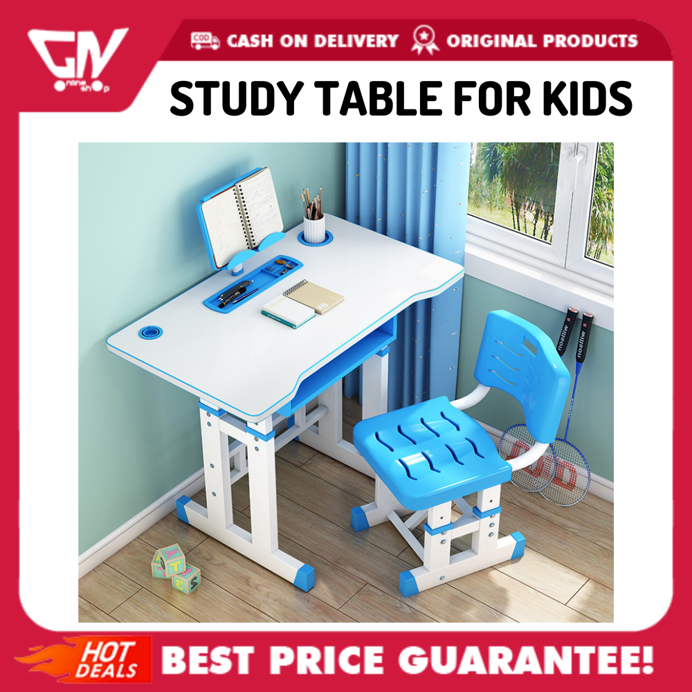 [GN] Pink or Blue Study Table with Chair for Kids | Children's ...