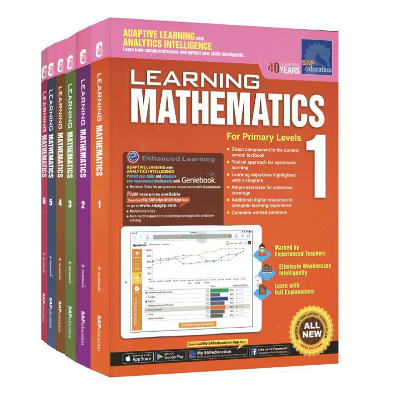6pcs/set SAP Learning Math Books Grades 1-6 Kids Learning Math Book ...