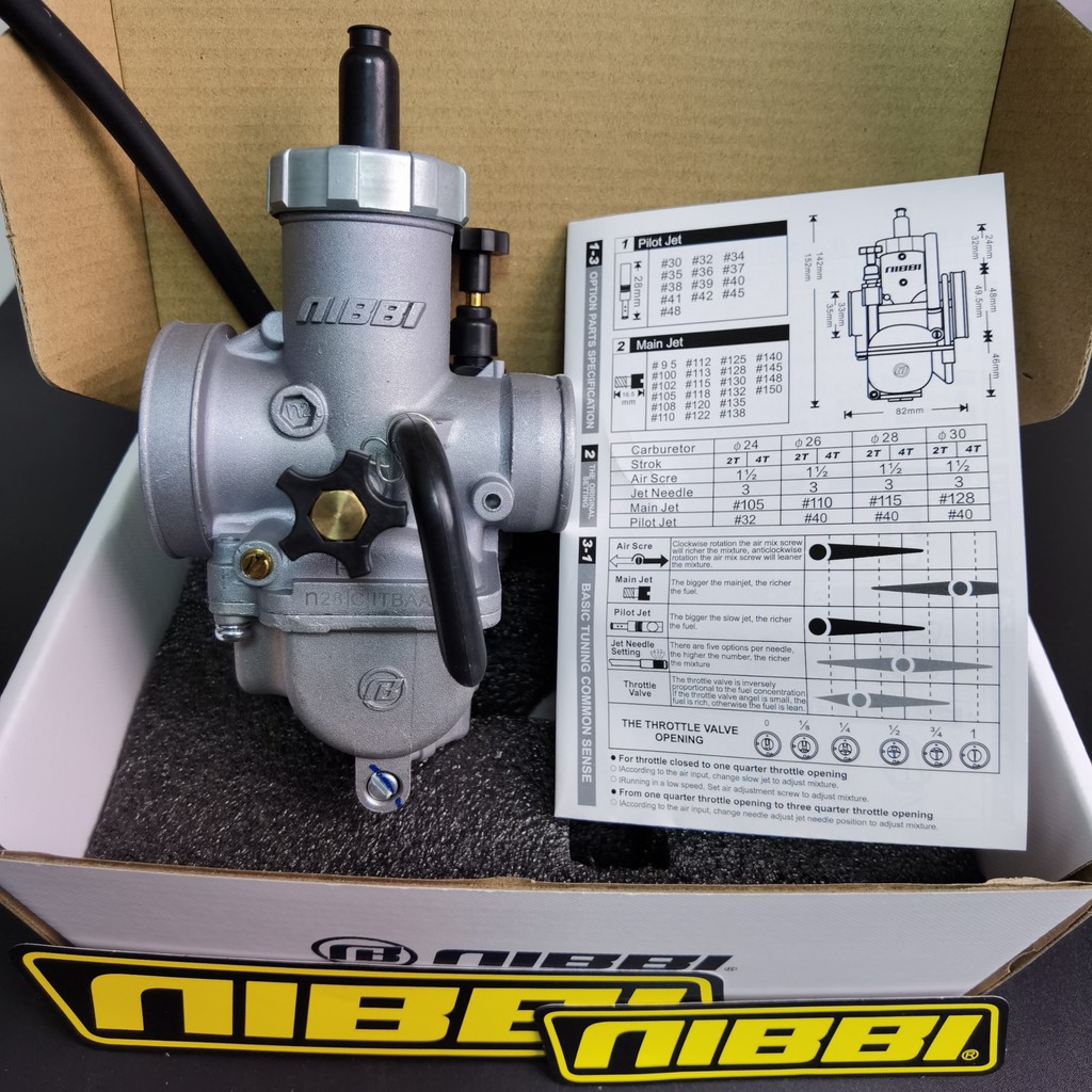 NIBBI CARB 28MM (ROUND)(FLAT) ROUNDSLIDE FLATSLIDE CARBURETOR VERSION 5 ...