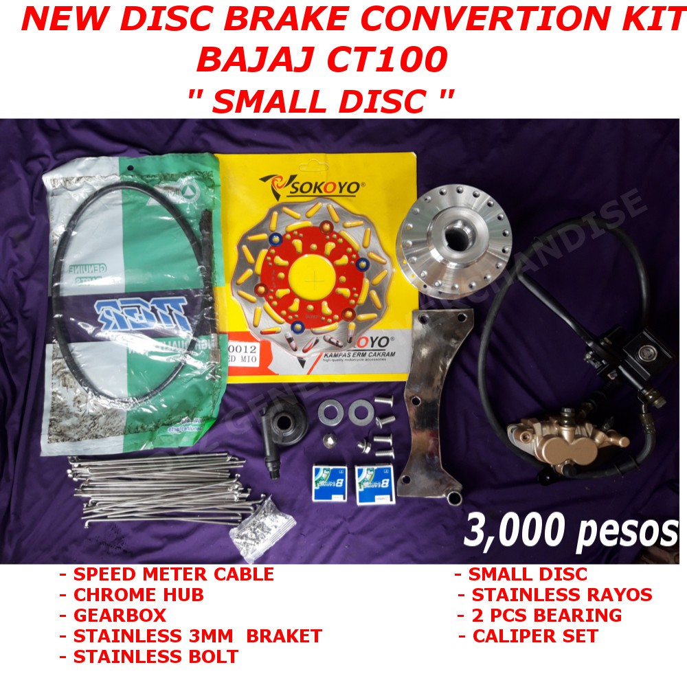 BAJAJ CT100 SMALL DISC BRAKE Conversion Kit 3,000, BAJAJ CT100 ...