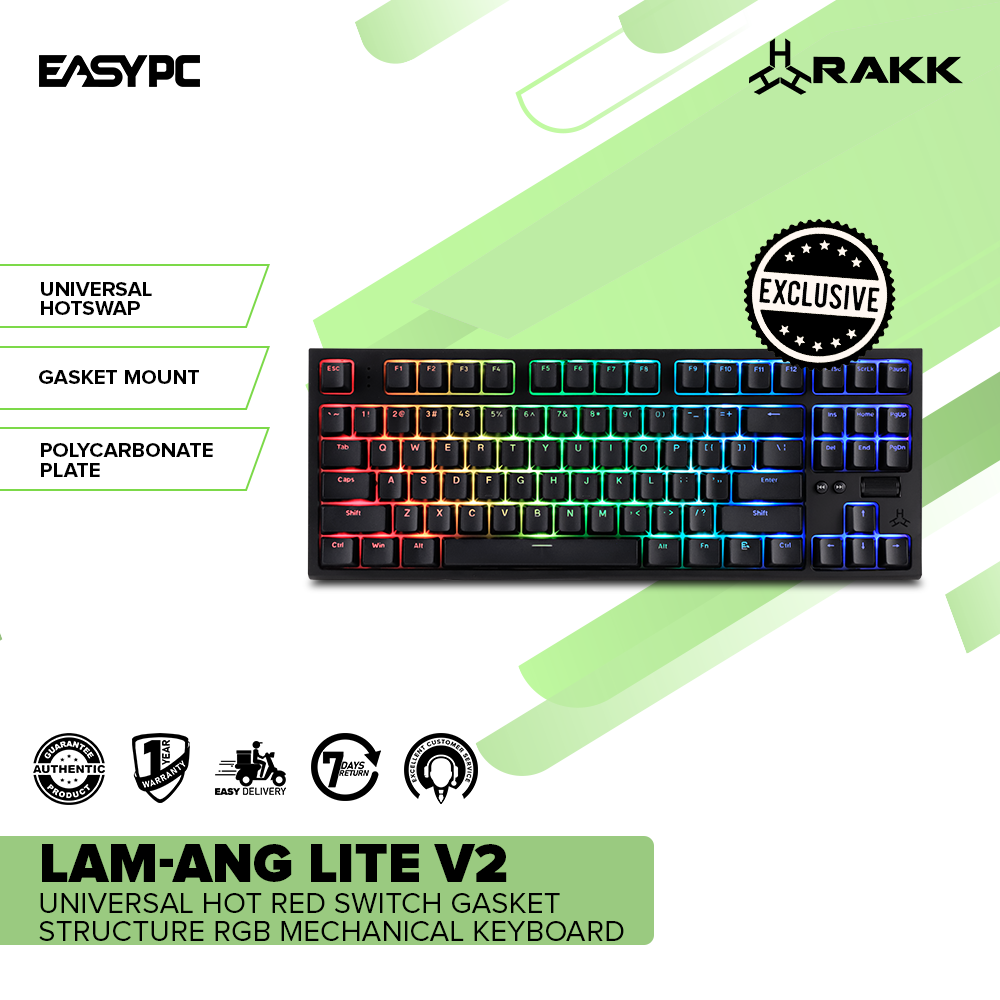 EasyPC | RAKK Lam-Ang Lite RGB Mechanical Keyboard Outemu PBT White ...